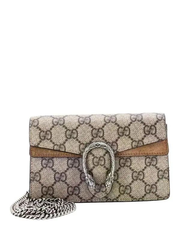 Gucci Dionysus Gg Coated Canvas Super Mini Crossbody Bag - Brown