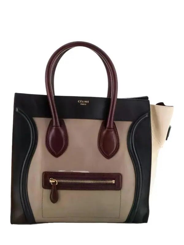Celine Leather Mini Satchel - Black