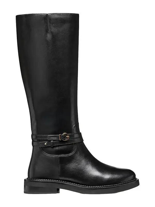 Geox 35mm Serilda Buckled Knee-high Boots - Black