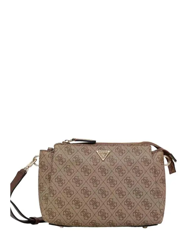 Guess Monogram Cross Body Bag - Neutrals