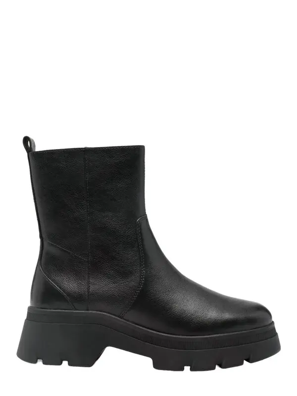 Geox 40mm Leather Pluette Boots - Black