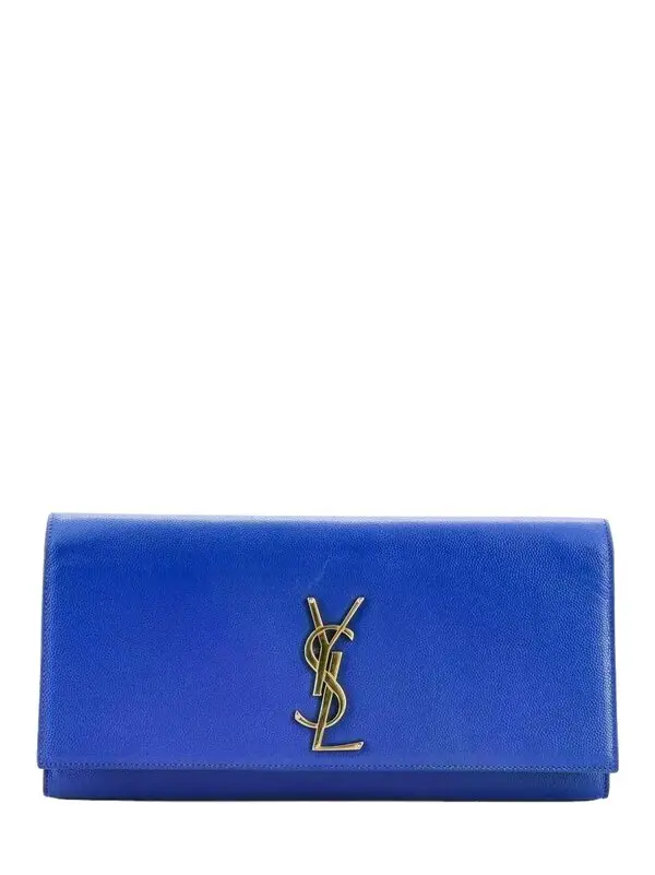 Saint Laurent Classic Monogram Long Clutch Bag - Blue