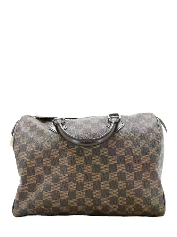 LOUIS VUITTON Speedy Handbag Damier 30 Satchel - Brown