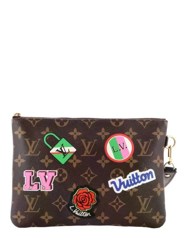 LOUIS VUITTON City Pouch Limited Edition Patches Monogram Canvas - Brown