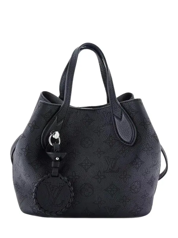 LOUIS VUITTON Blossom Tote Mahina Leather Pm Shoulder Bag - Black