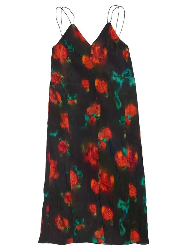 Bimba Y Lola Floral Print Maxi Dress - Black