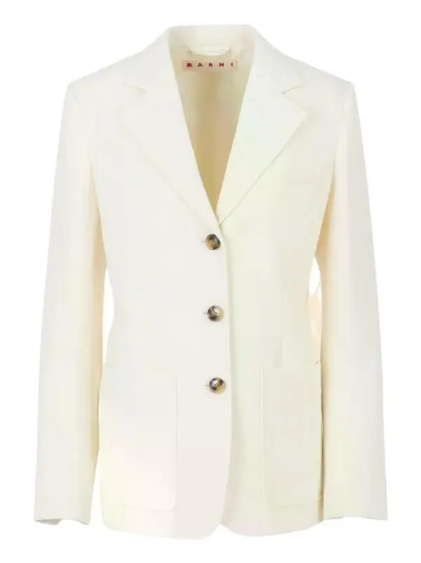 Marni Single-breasted Blazer - White