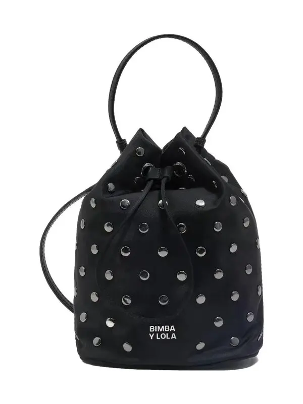 Bimba Y Lola Stud-detail Drawstring Bag - Black