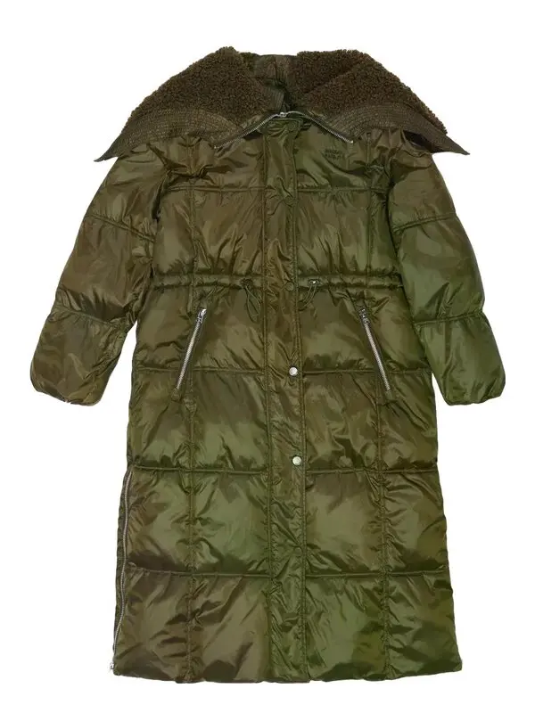 Bimba Y Lola Quilted Padded Coat - Green