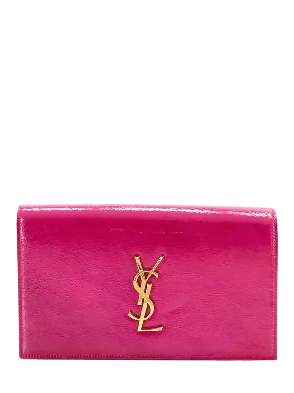 Saint Laurent Classic Monogram Large Clutch - Pink