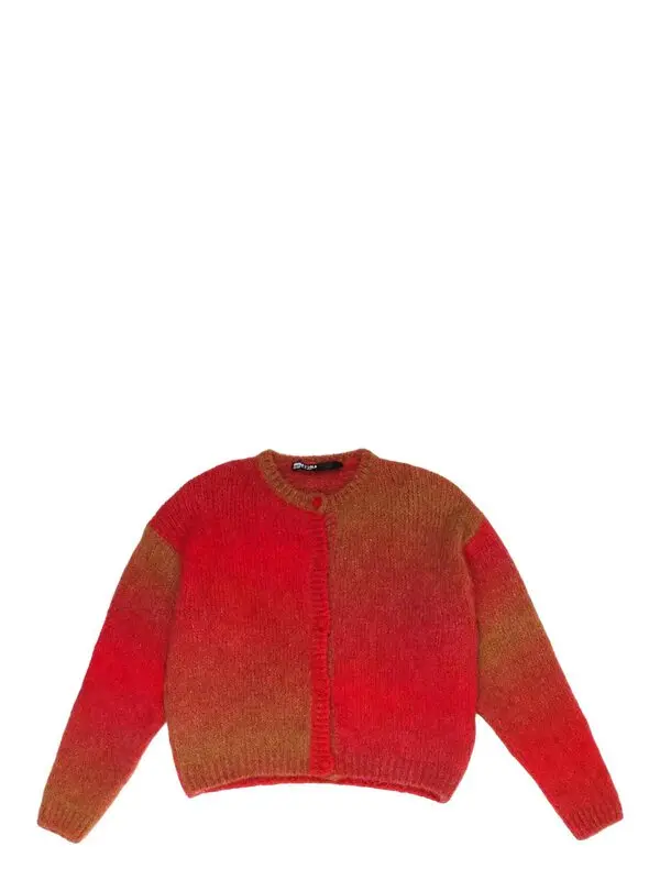Bimba Y Lola Button-up Alpaca Wool Blend Cardigan - Red