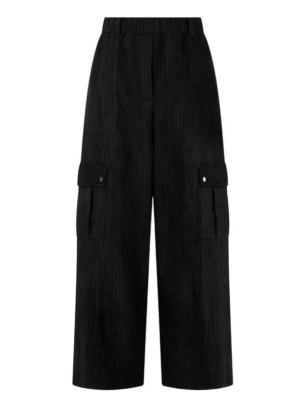 STUDIO TOMBOY Corduroy Cargo Trousers - Black