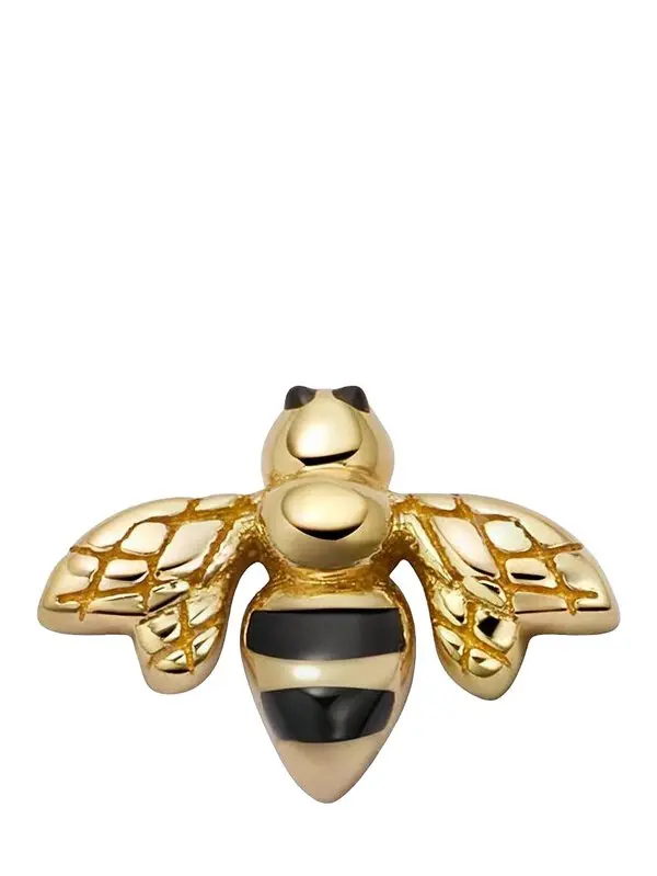 Loquet 18k Yellow Honeybee Enamel Charm - Gold