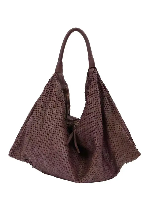 SOMMET Textured Shoulder Bag - Brown