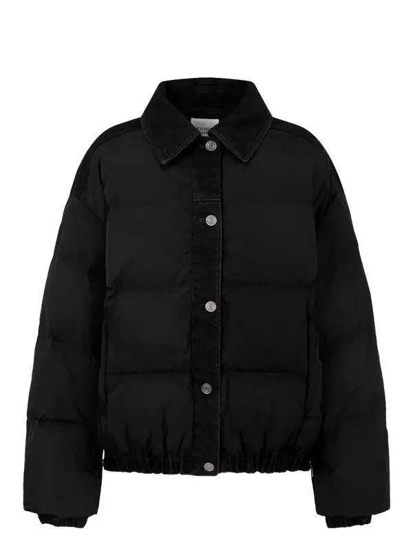 STUDIO TOMBOY Denim-trim Puffer Jacket - Black