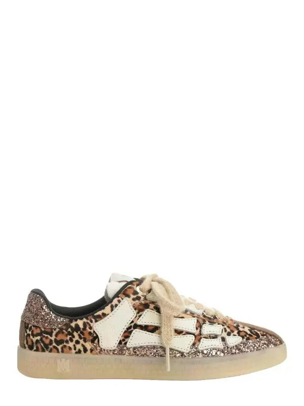 Amiri Pacific Bones Leopard-print Sneakers - Brown