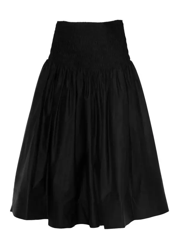 SELF-PORTRAIT Shirred-panel Maxi Skirt - Black