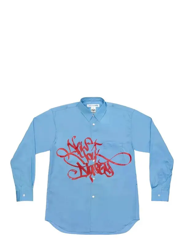 Comme Des Garçons X A$ap Nast New York Nasty Shirt - Blue