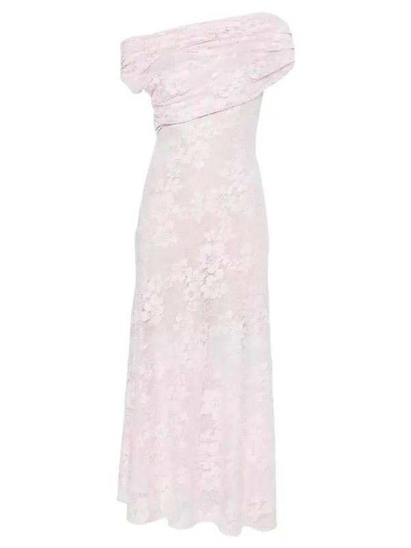 SELF-PORTRAIT Lace Midi Dress - Pink