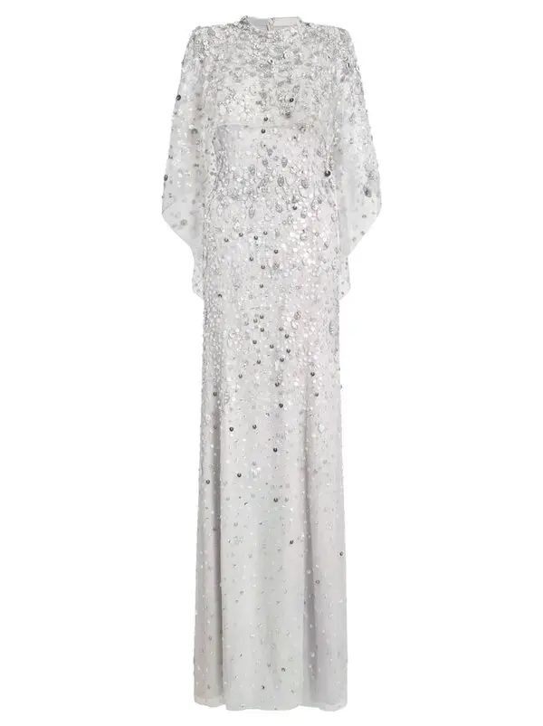 Jenny Packham Gracie Bead-embellished Maxi Dress - White