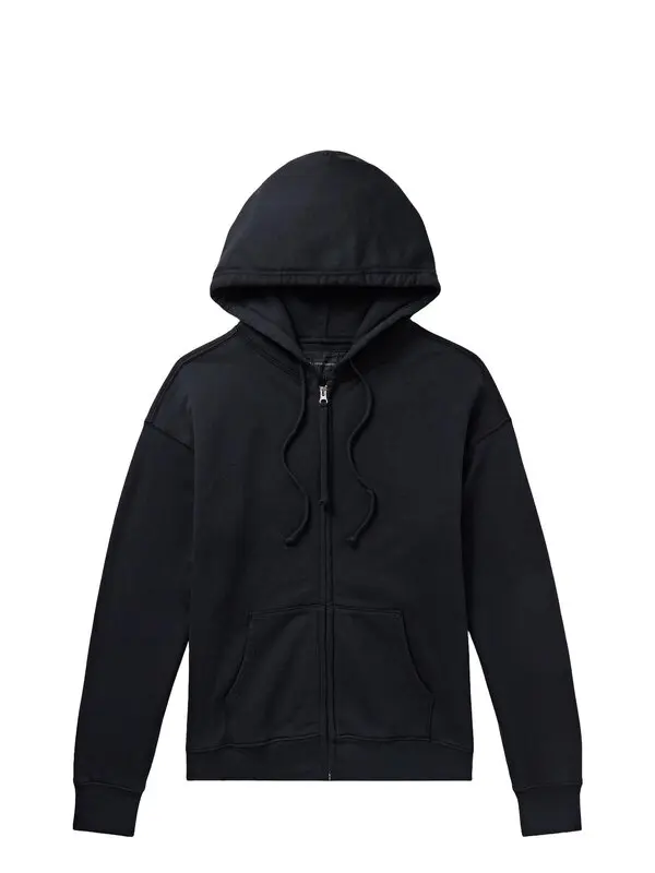 NILI LOTAN Brian Jersey Zip-up Hoodie - Black