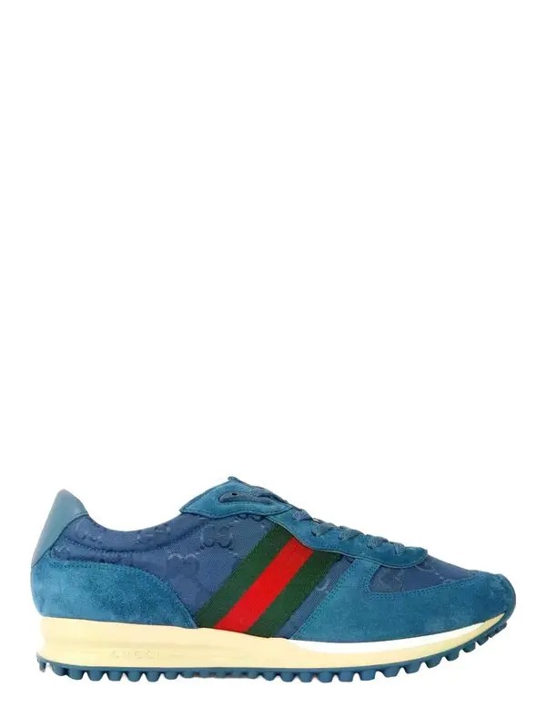 Gucci Stripe Logo Sneakers - Blue