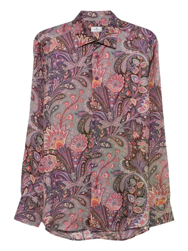 Etro Paisley-print Shirt - Purple
