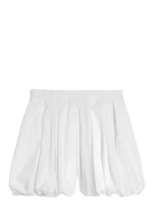 JIL SANDER Gathered Balloon Hem Shorts - White