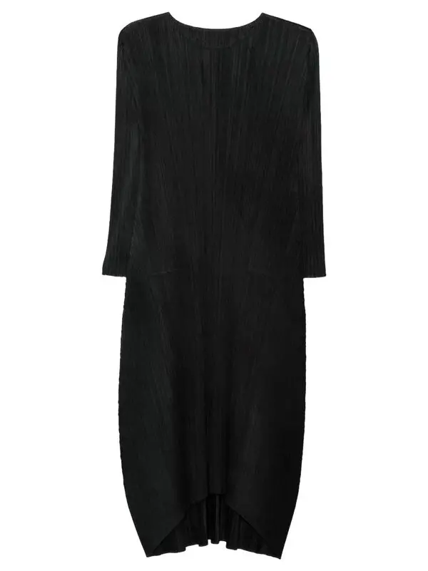 Issey Miyake Pleated Maxi Dress - Black