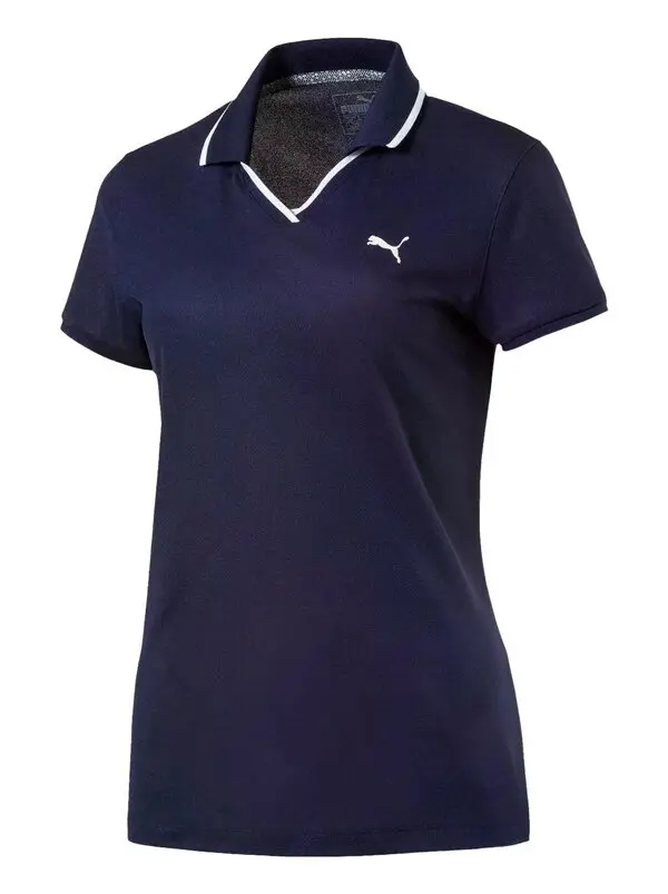PUMA Pique Polo-collar Top - Blue