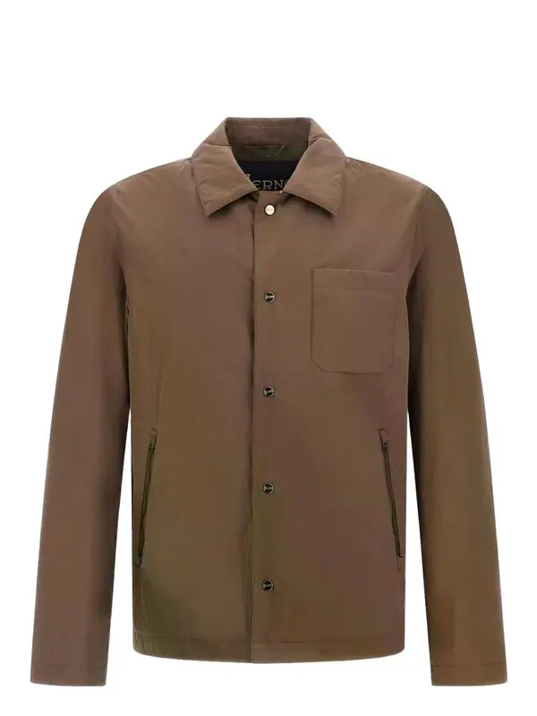 Herno Button-fastening Jacket - Brown