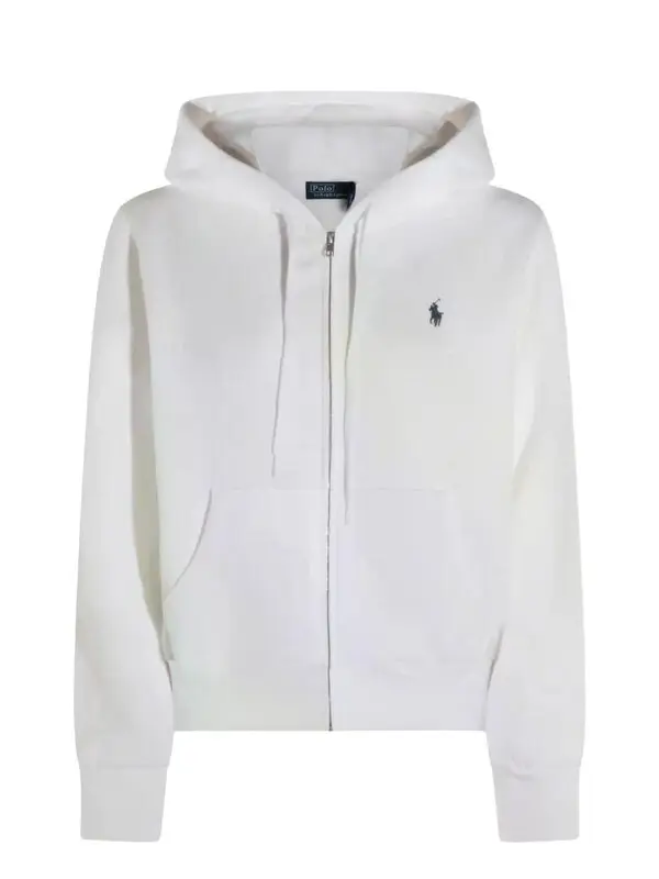Polo Ralph Lauren Zip-fastening Logo-embroidered Hoodie - White