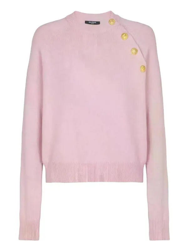 Balmain Buttoned Sweater - Pink