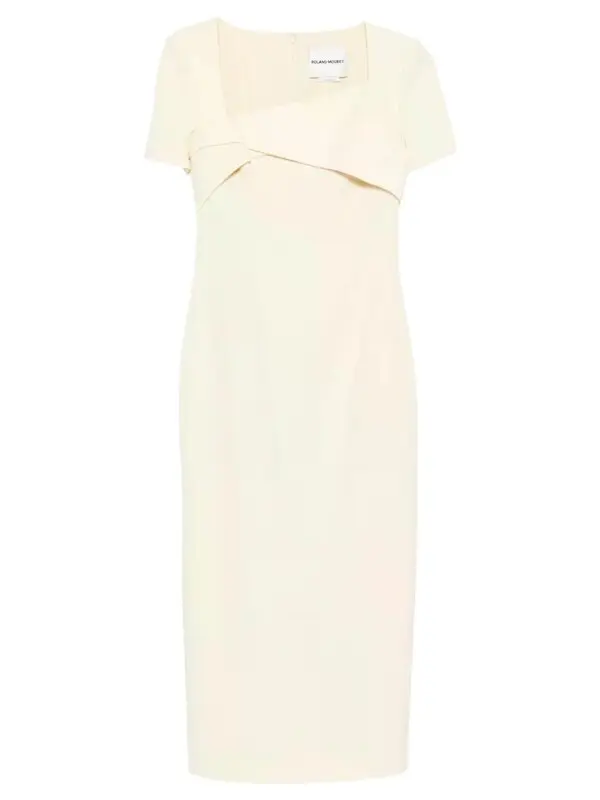Roland Mouret Square-neck Twisted Maxi Dress - Yellow