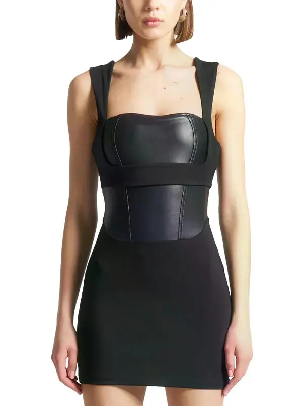 Manière De Voir Layered Corset Mini Dress - Black