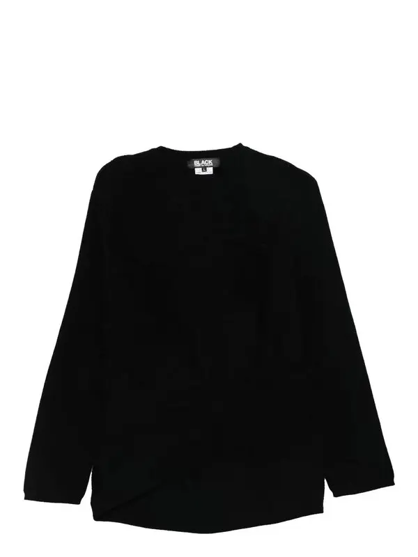 BLACK COMME DES GARÇONS Crew-neck Long-sleeve Sweater - Black