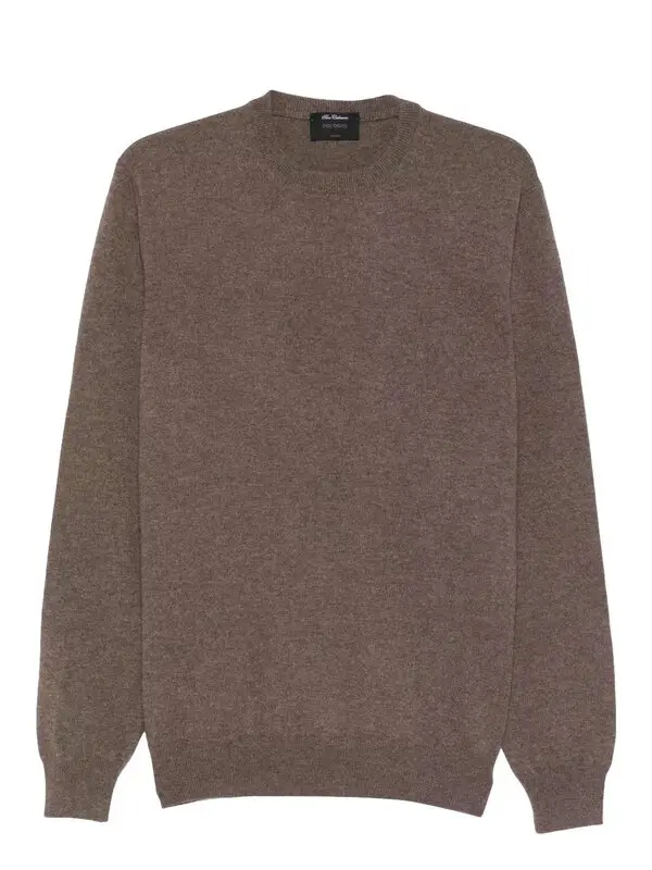 DELL'OGLIO Crewneck Knitwear - Brown
