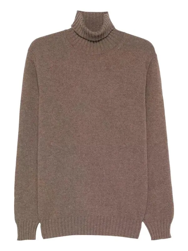 DELL'OGLIO Roll-neck Knitwear - Brown