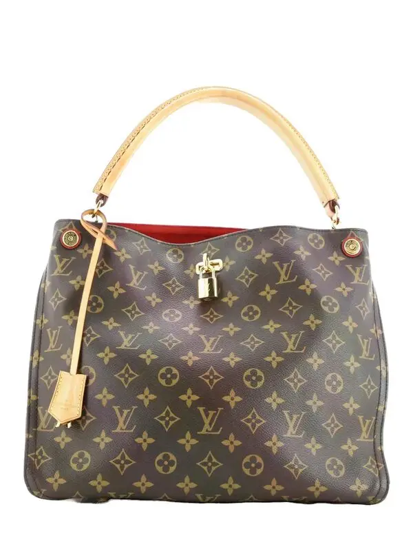 LOUIS VUITTON Gaia Handbag Monogram Canvas Hobo Bag - Brown