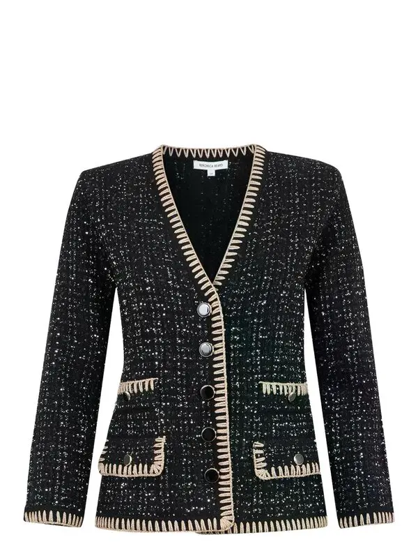 Veronica Beard Ceriani Tweed Jacket - Black
