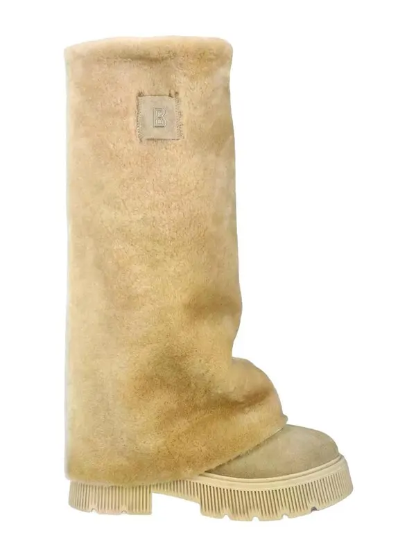 Bogner Shearling Boots With Logo Detail - Neutrals