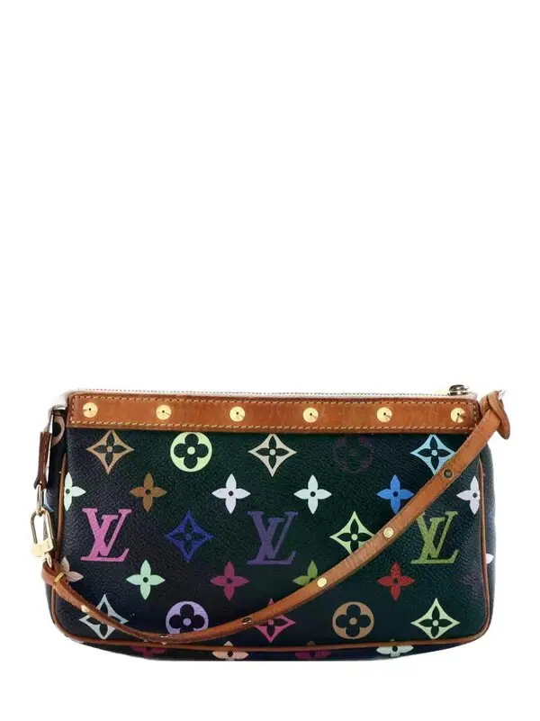 LOUIS VUITTON Pochette Accessoires Monogram Multicolor Clutch - Black