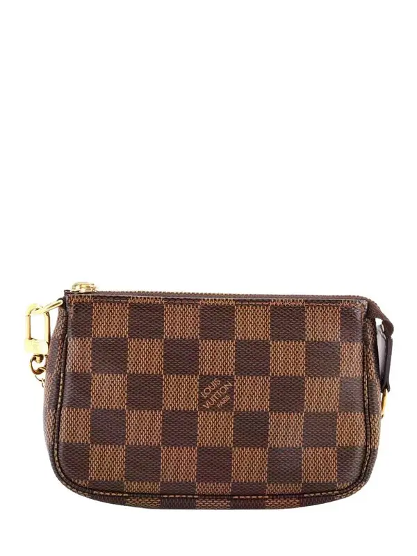 LOUIS VUITTON Pochette Accessoires Damier Mini Clutch Bag - Brown