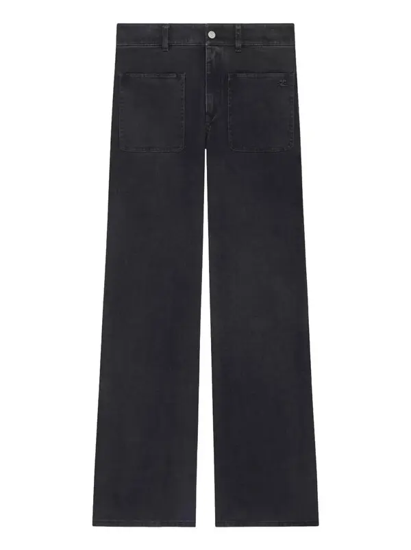 COURREGES Button-fastening Pocket Jeans - Black