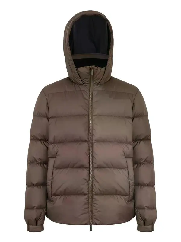 Peserico Hooded Jacket - Brown