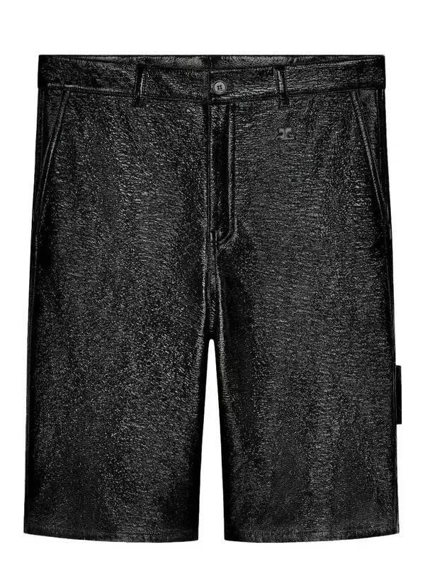 COURREGES Button-fastening Shorts - Black