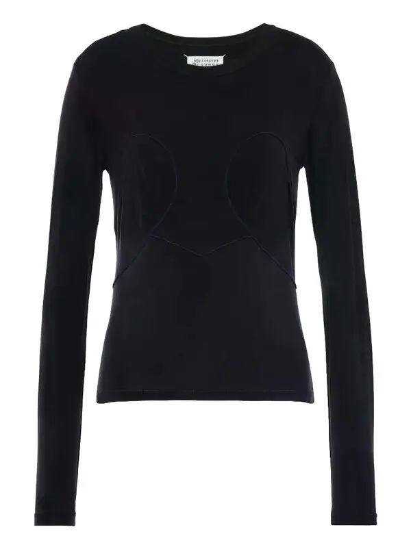 MAISON MARGIELA Seam-detail T-shirt - Black