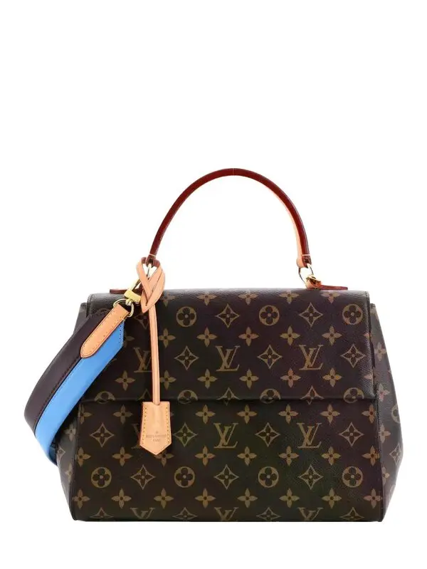 LOUIS VUITTON Cluny Top Handle Mm Shoulder Bag Monogram Canvas - Brown