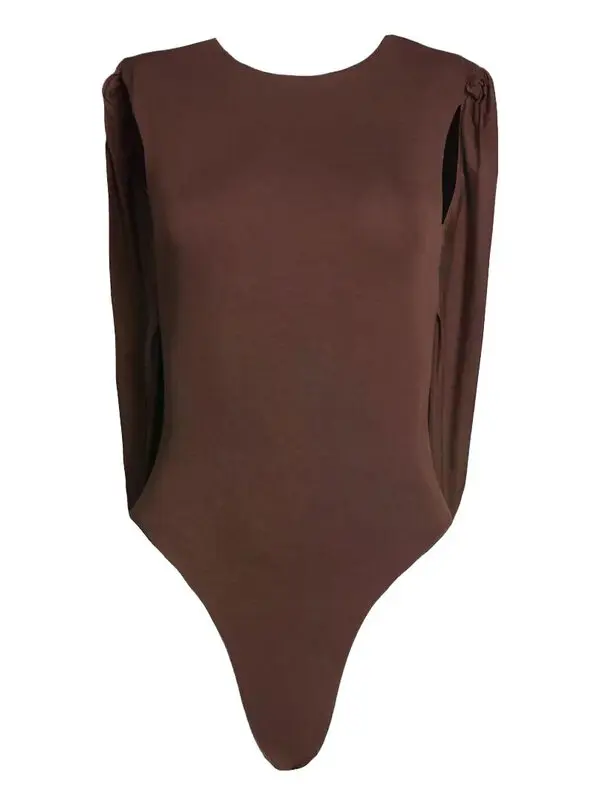 AXEL 113 Sleeveless Bodysuit - Brown