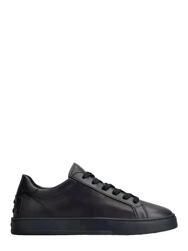 TOD'S Leather Low Top Sneakers - Black